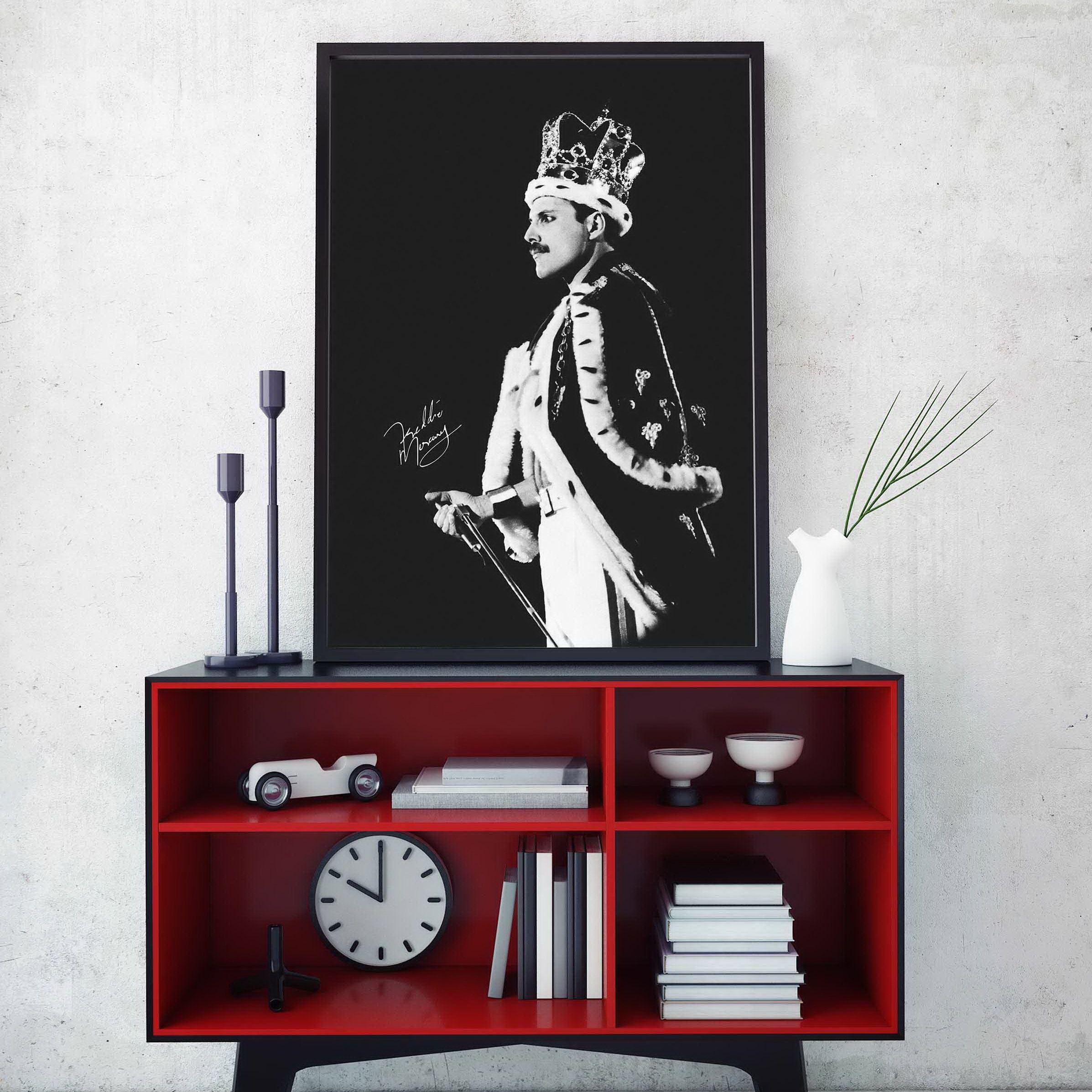 Freddie Mercury Poster With Signature - Queen Wall Art - British Rock ...