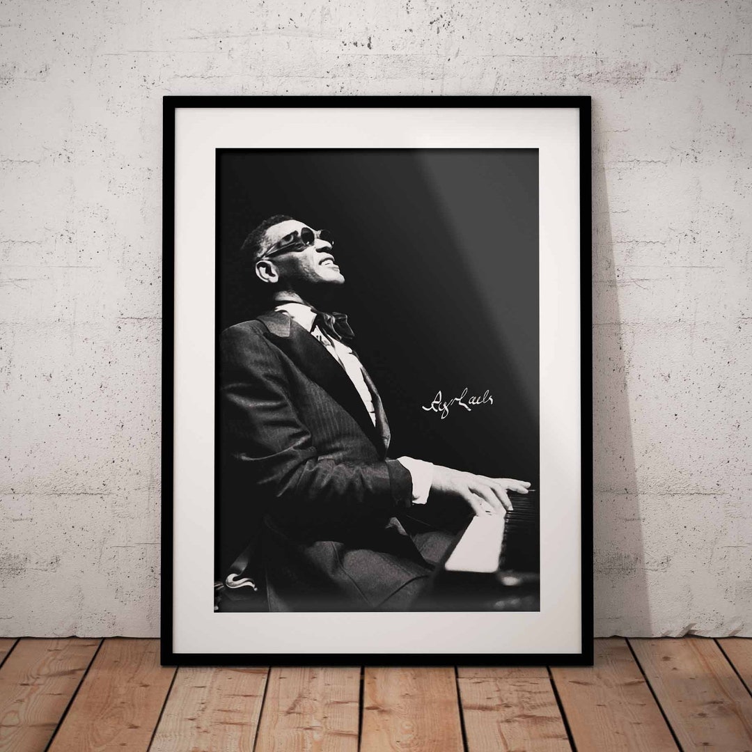 Ray Charles Art Print With Signature - Father of Soul Music Poster ...