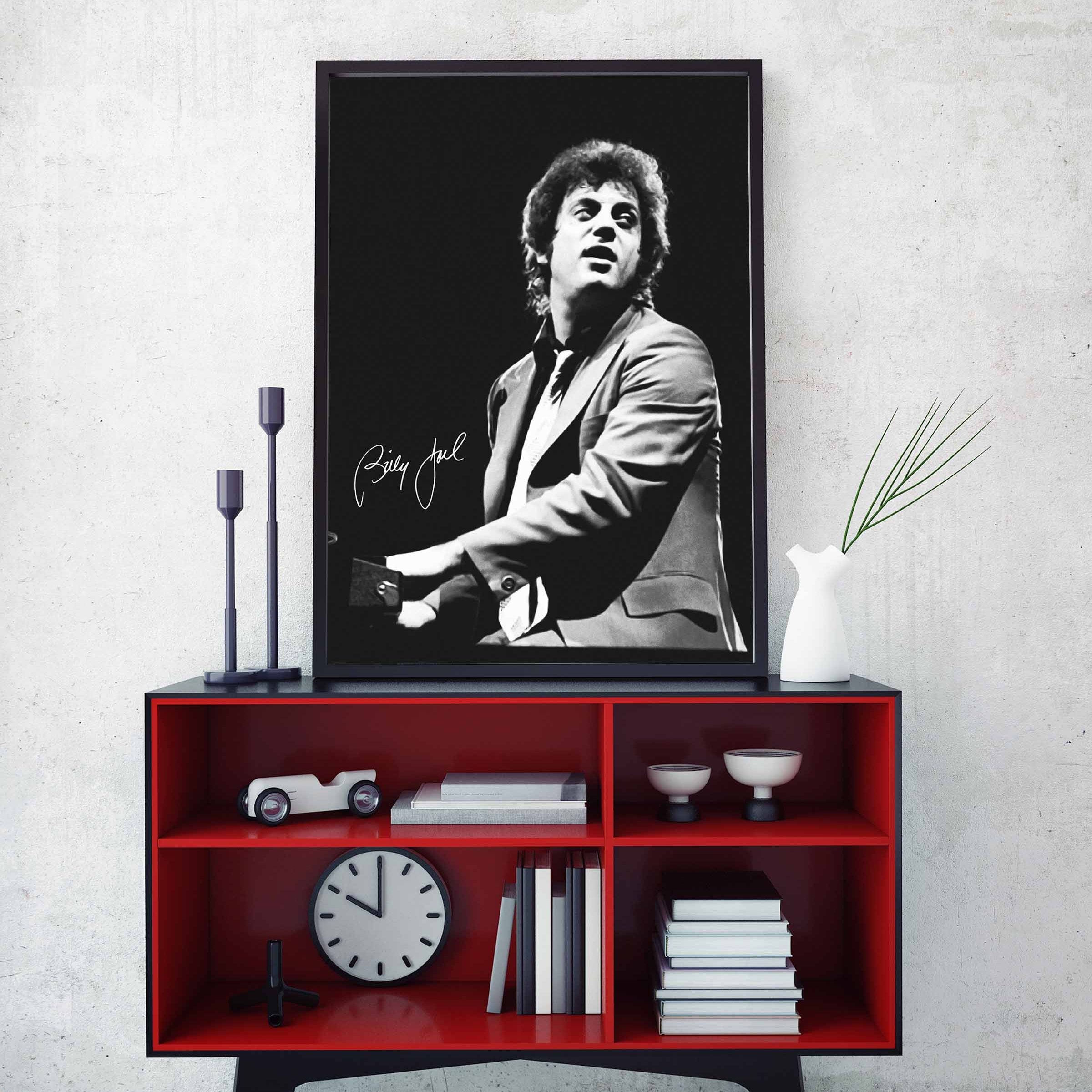 Billy Joel Art Print With Signature Piano Man Poster Music Wall Design ...