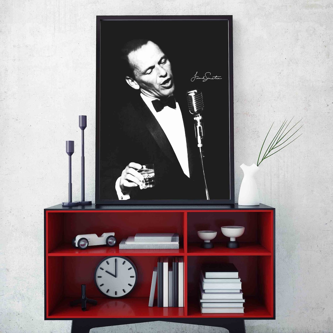 Frank Sinatra Art Print With Signature Ol' Blue Eyes Poster Music Wall ...