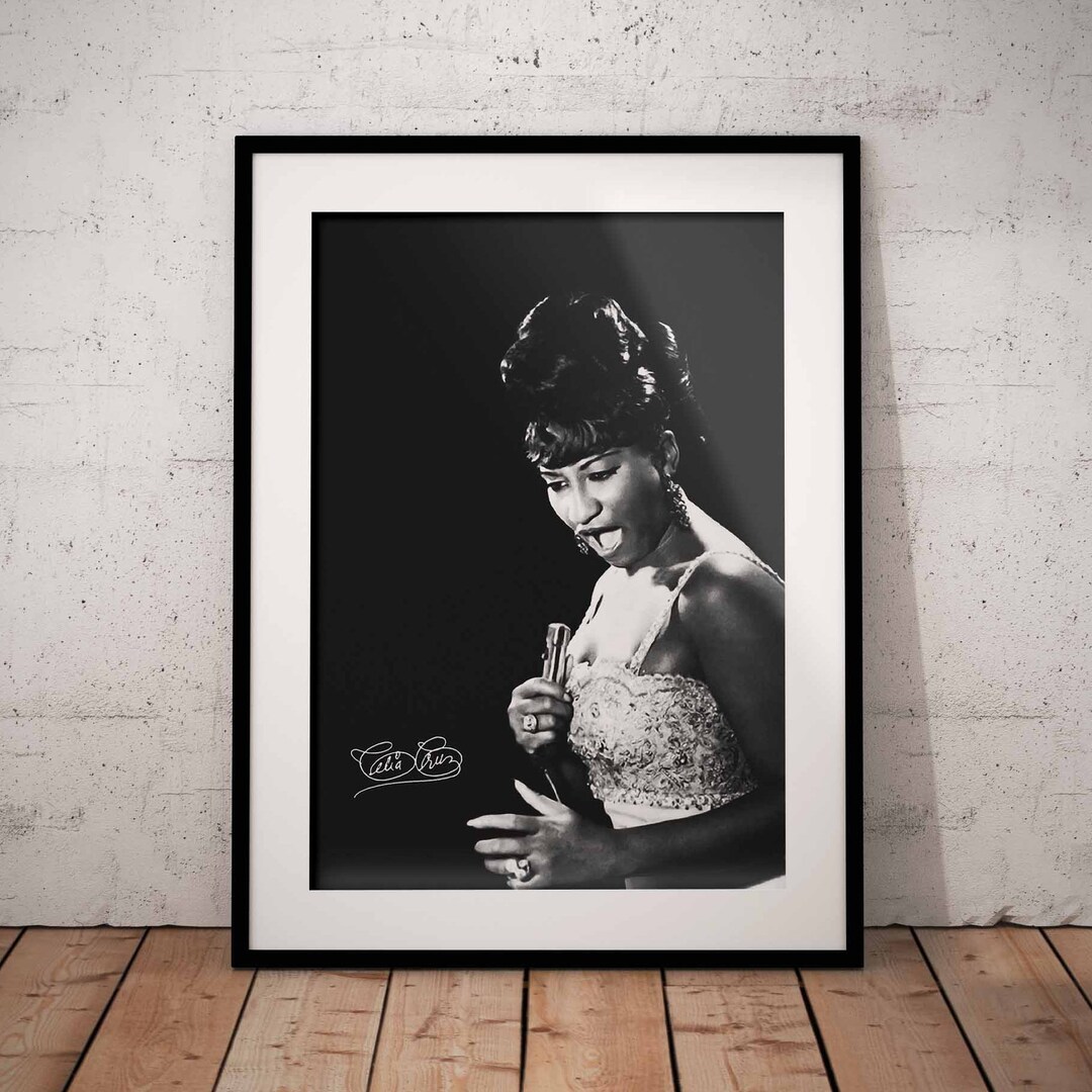 Celia Cruz Poster With Signature - Latin Music Art Print - Guarachas ...