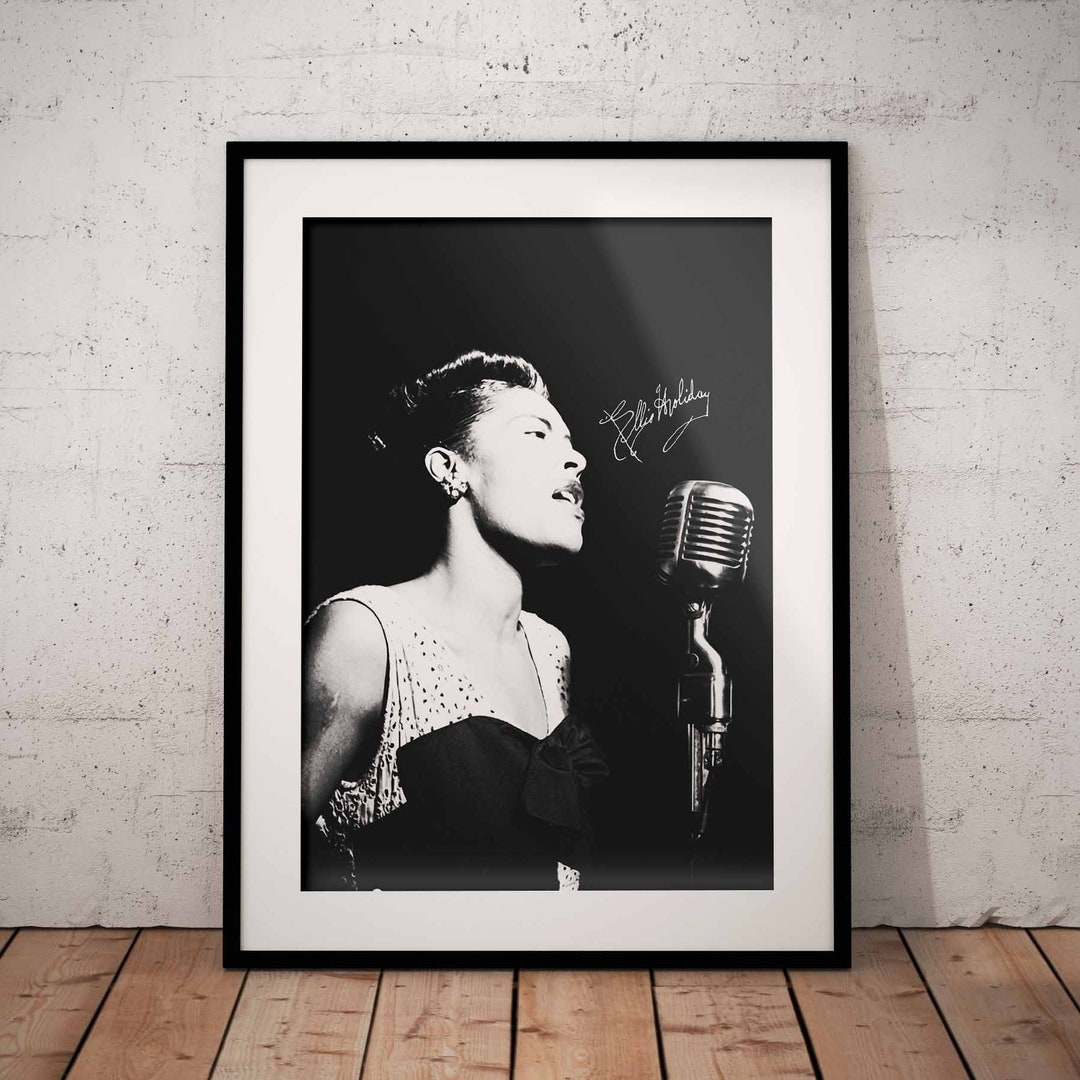 Billie Holiday Art Print With Signature - Jazz Music Poster - Lady Day ...