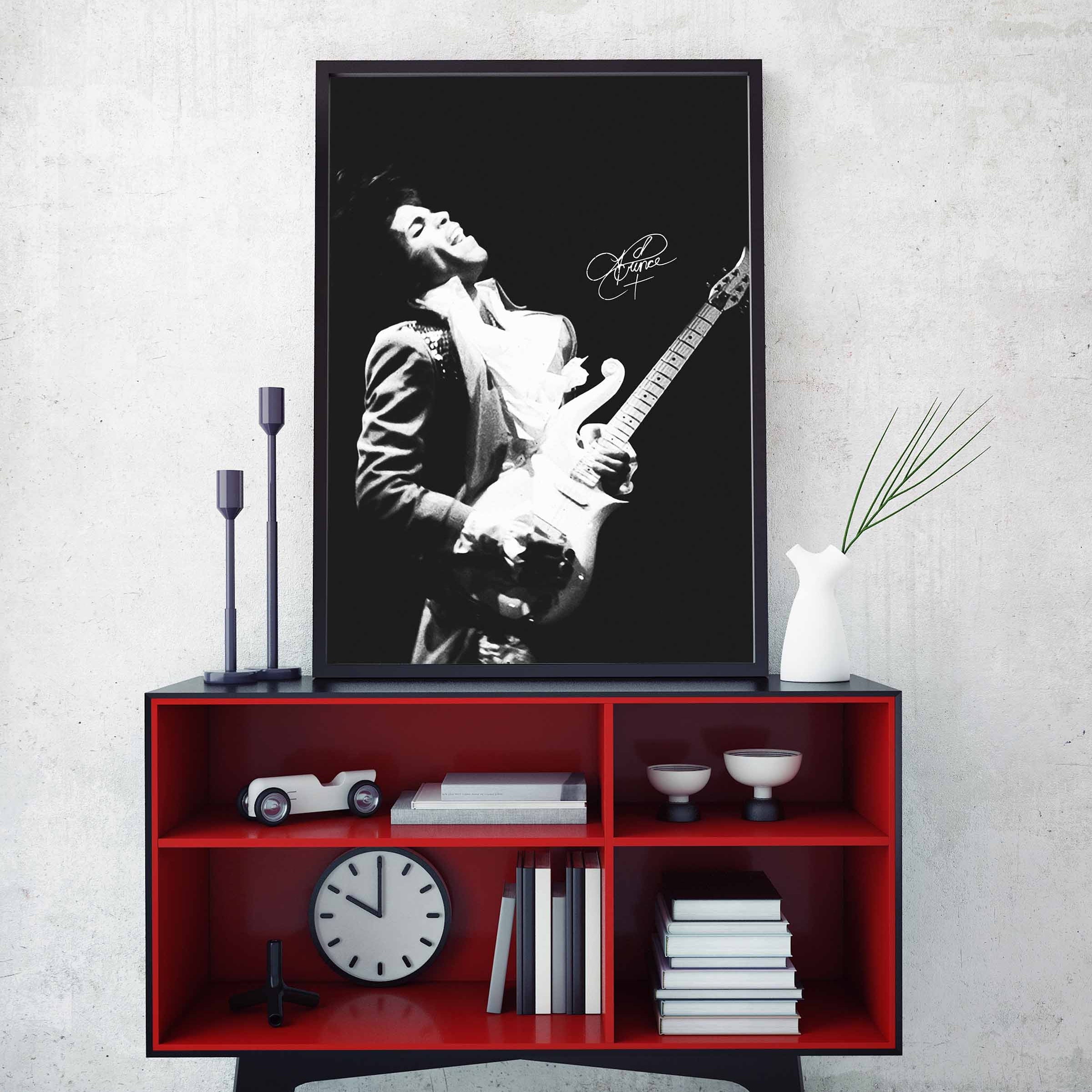 Prince Poster With Signature Prince Rogers Nelson Art Print Rock Music ...