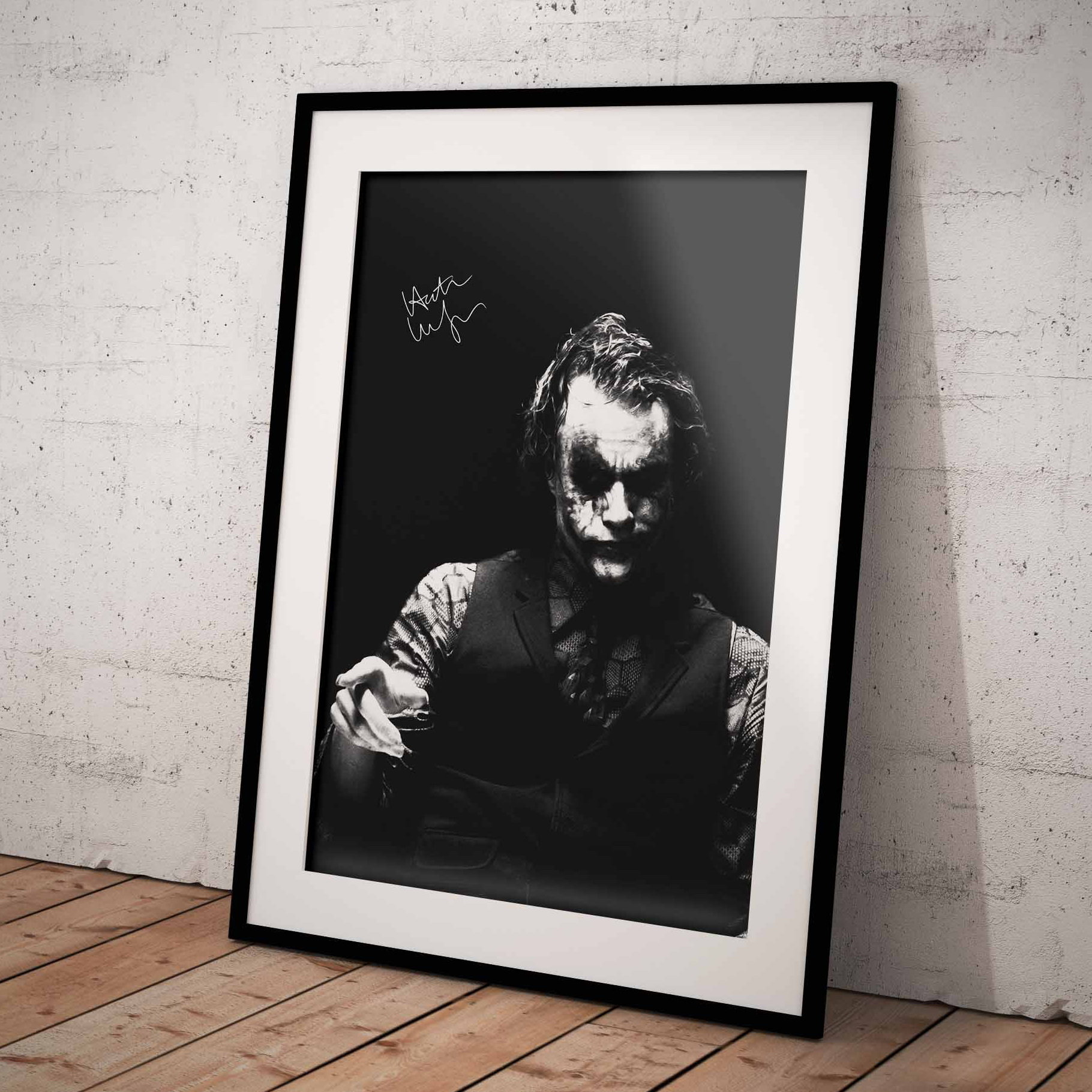 Heath Ledger Poster With Signature the Joker Art Print DC Movies Wall ...