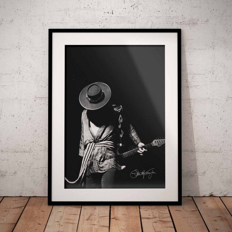 Stevie Ray Vaughan Poster With Signature Double Trouble Wall - Etsy