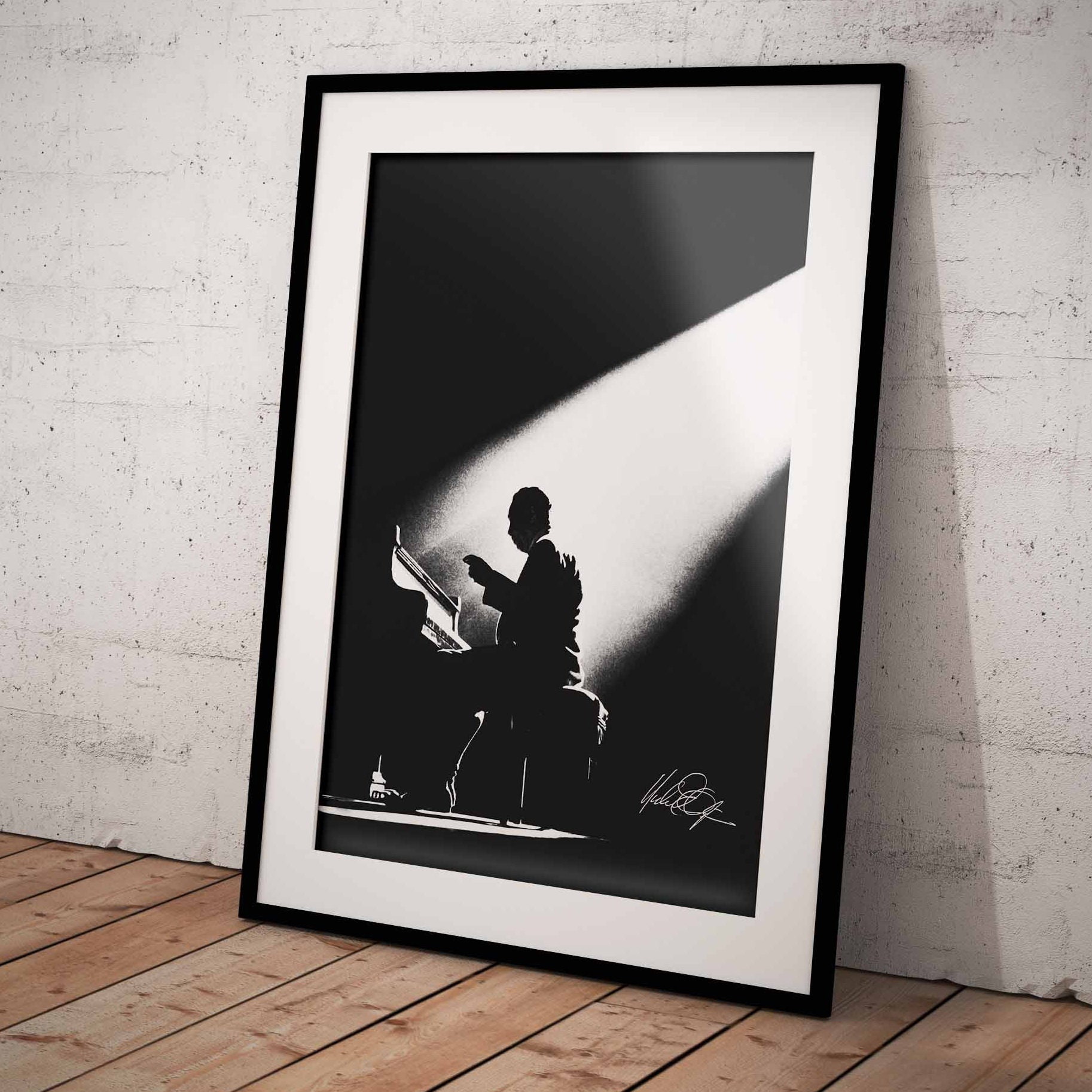 Duke Ellington Art Print With Signature Jazz Music Poster Pianist Wall ...