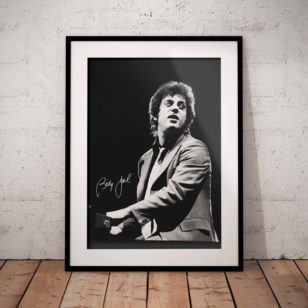 Billy Joel Art Print With Signature - Piano Man Poster - Music Wall ...