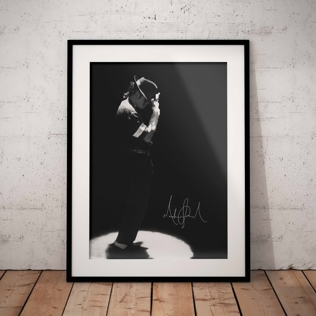Michael Jackson Poster With Signature - King of Pop Music Art Print ...