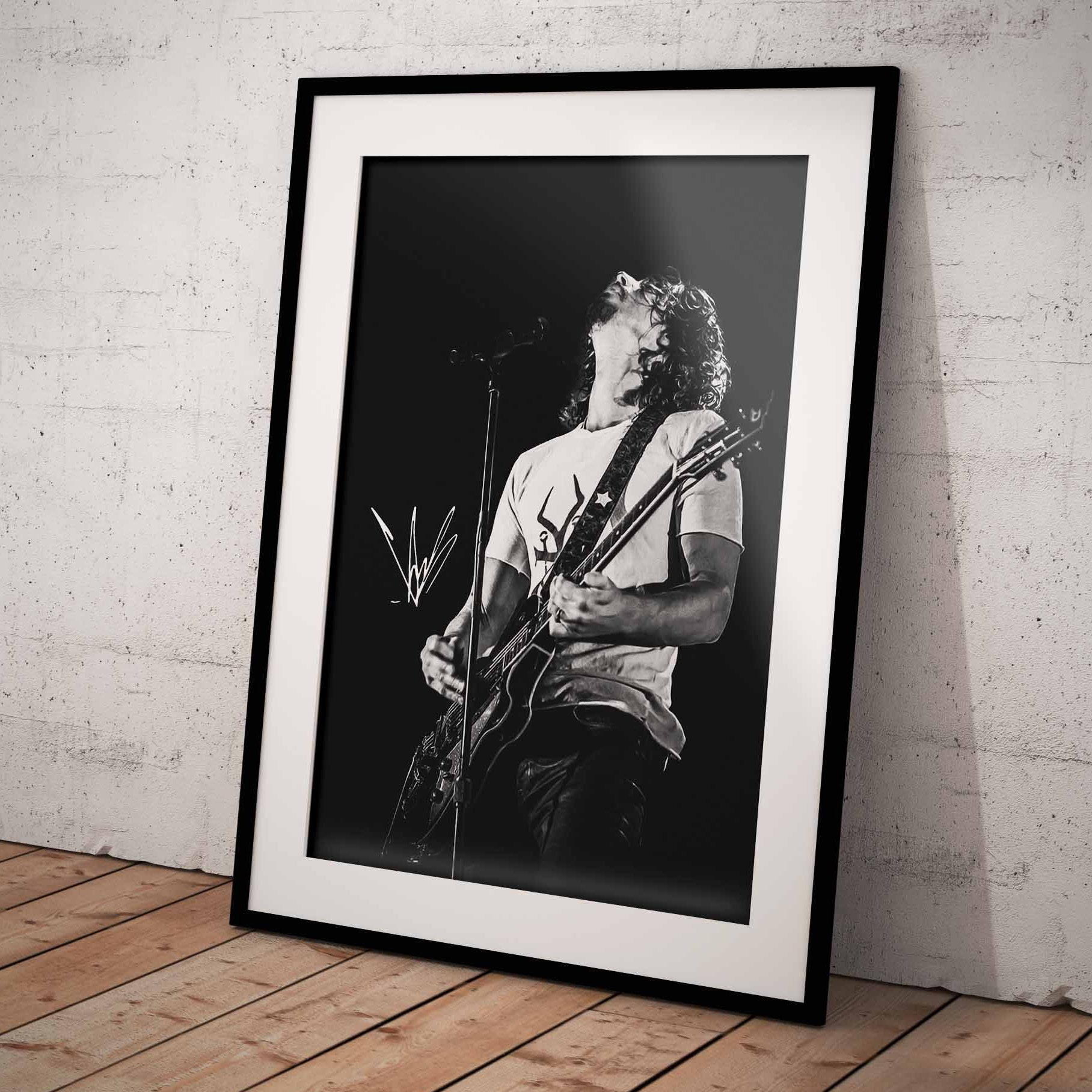 Chris Cornell Poster With Signature Soundgarden Art Print Rock Music ...