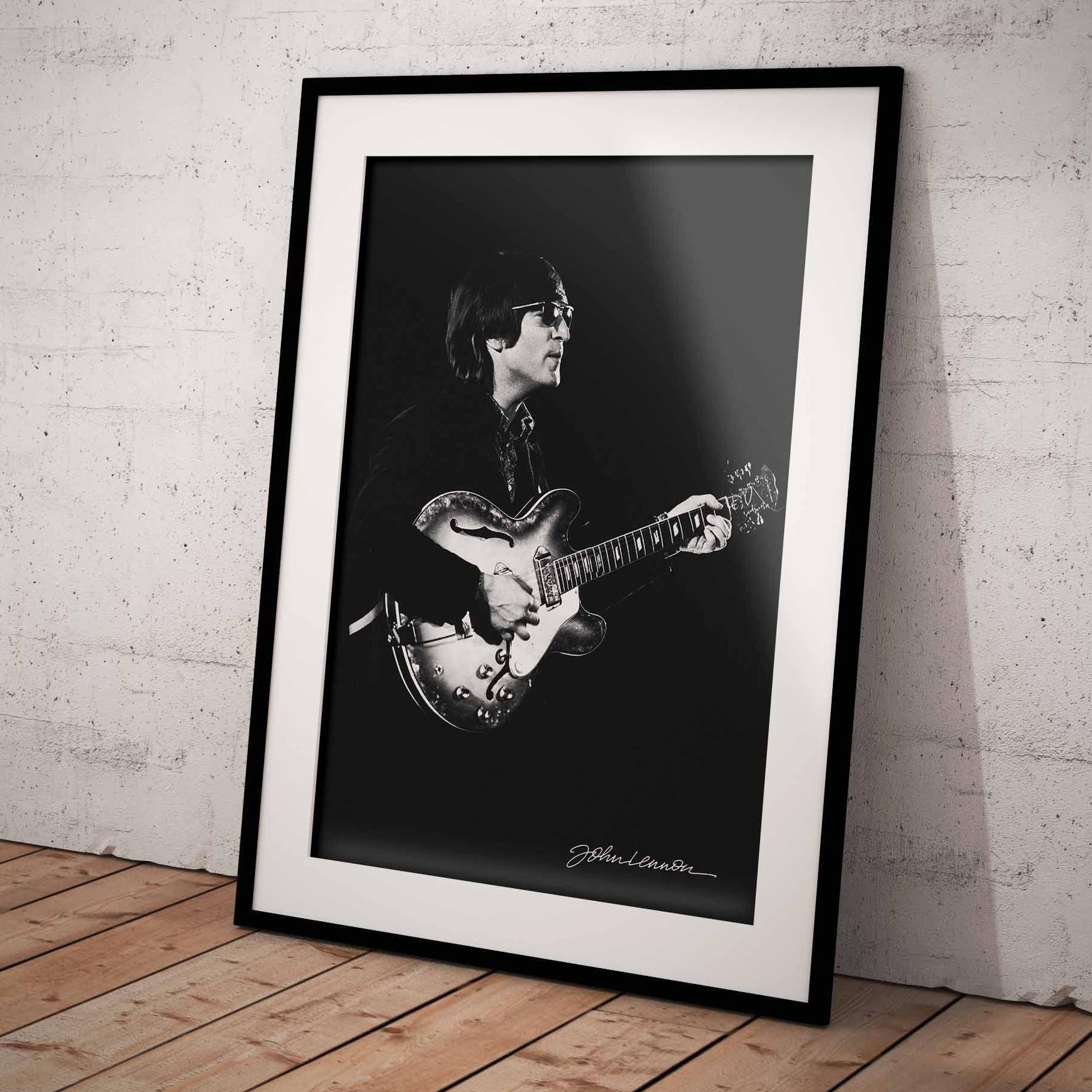 John Lennon Poster With Signature the Beatles Art Print British Pop ...