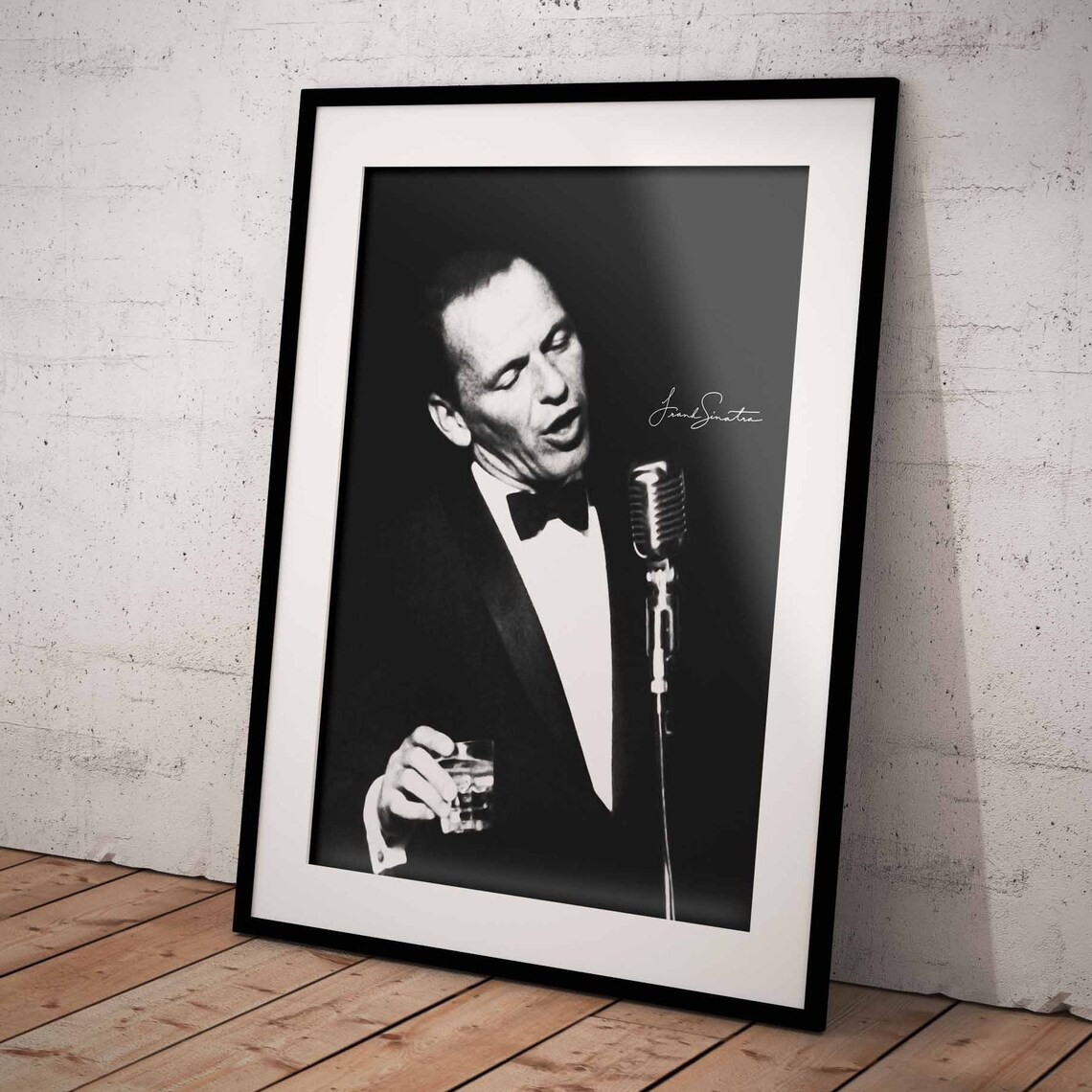 Frank Sinatra Art Print With Signature Ol' Blue Eyes Poster Music Wall ...