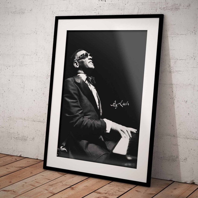 Ray Charles Art Print With Signature Father of Soul Music Poster ...