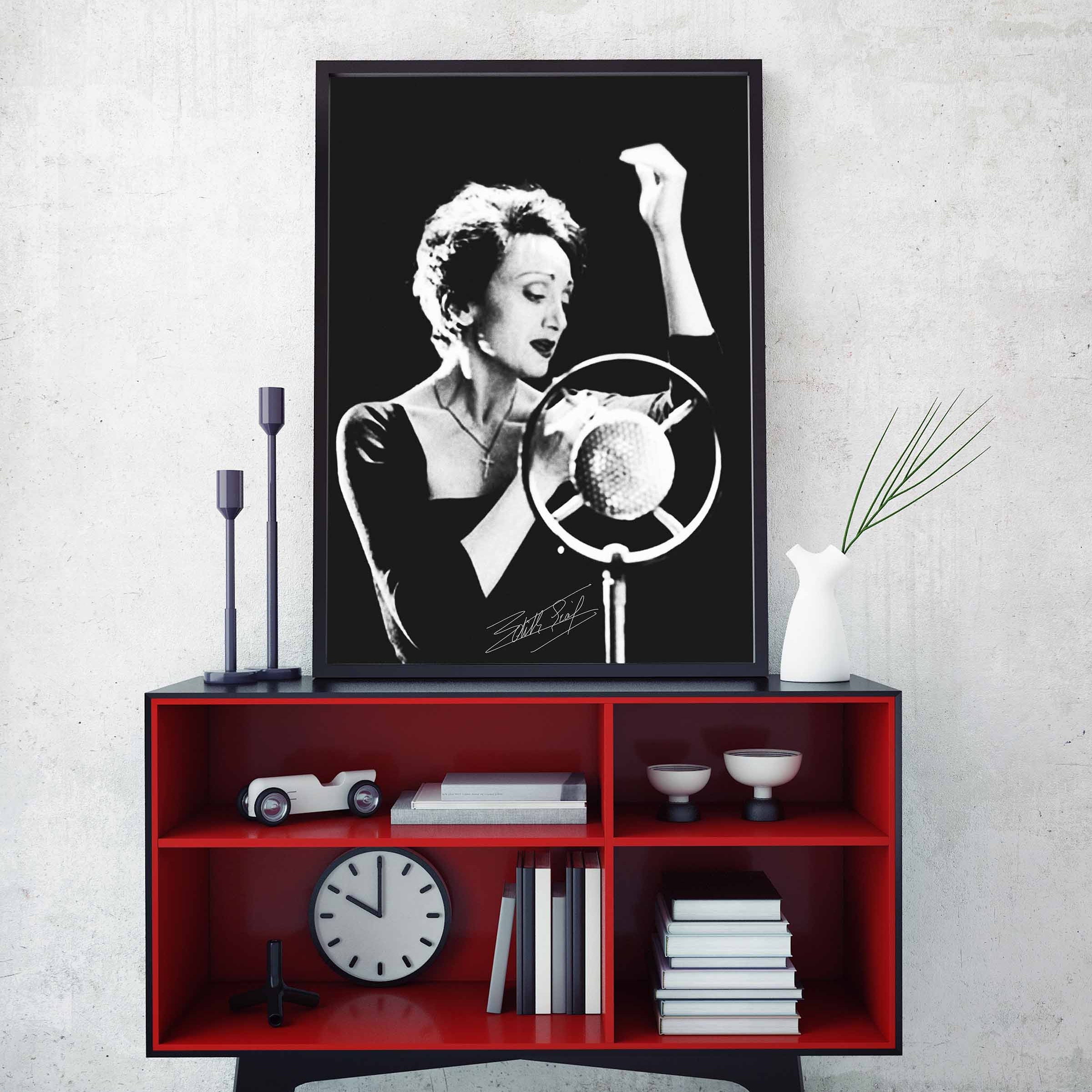 Edith Piaf Poster With Signature French Music Art Print - Etsy UK