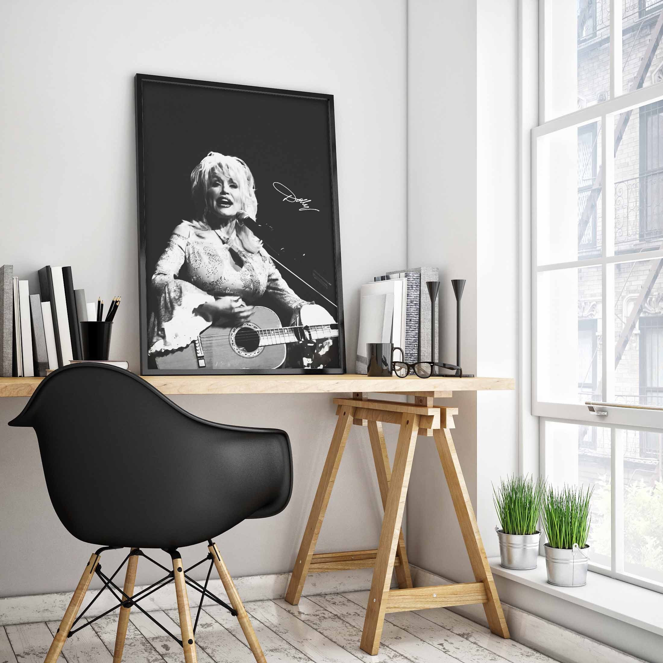 Dolly Parton Poster With Signature Star Singer Art Print Country Music ...