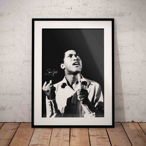 Sam Cooke Art Print With Signature - King of Soul Music Poster ...
