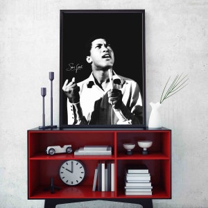 Sam Cooke Art Print With Signature - King of Soul Music Poster ...