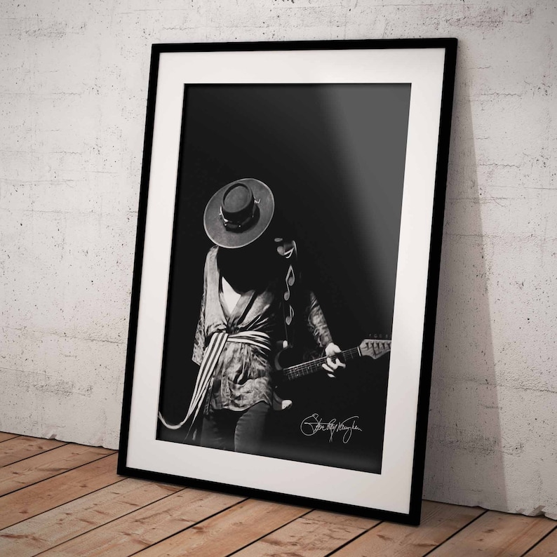 Stevie Ray Vaughan Poster With Signature Double Trouble Wall - Etsy