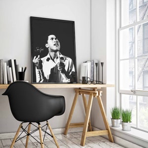 Sam Cooke Art Print With Signature - King of Soul Music Poster ...