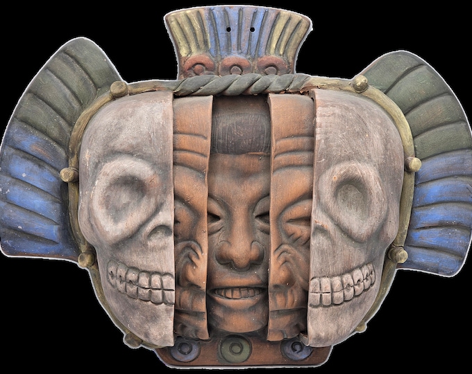 Three Phases of Life Mask Sculpture~mexica~native American~aztec ...