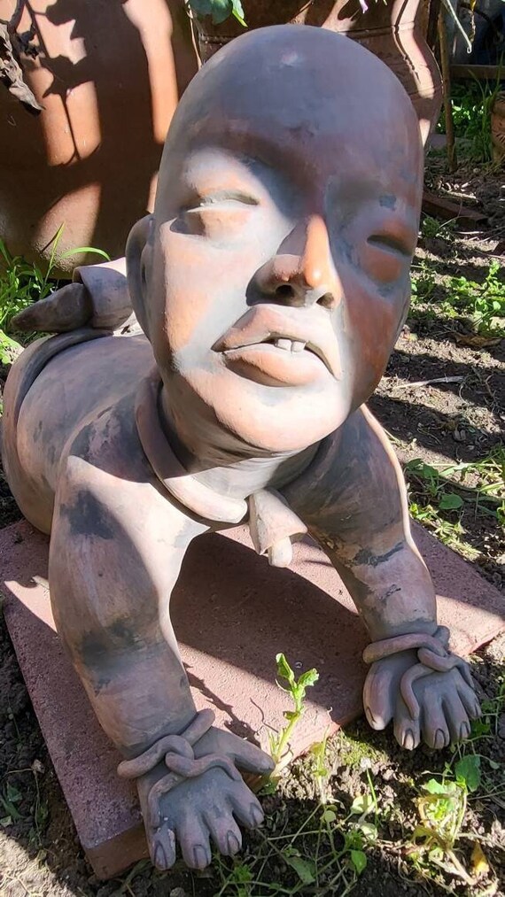 Olmec Baby Sculpture One of a Kind - Etsy