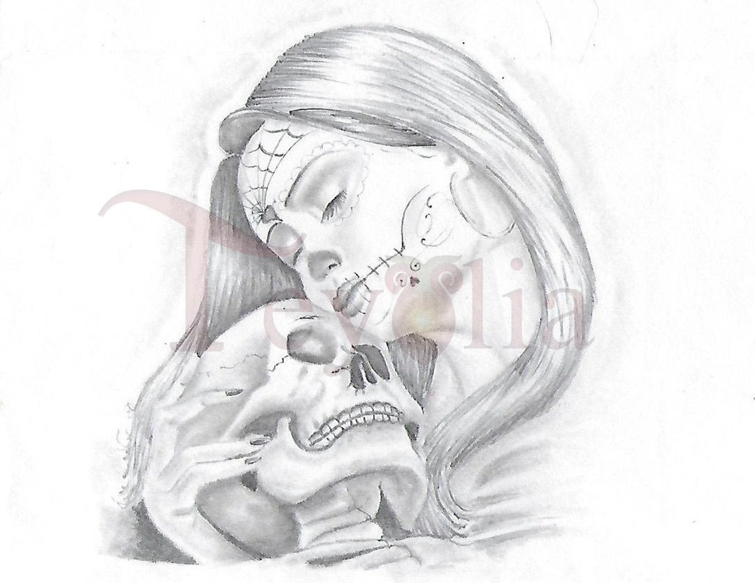 Death Greeting Card~ Print From Hand Drawing - Etsy