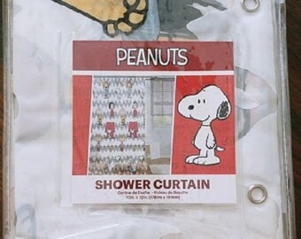 Snoopy Fall Shower Curtain | Etsy