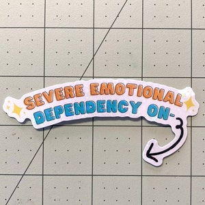 Severe Emotional Dependency on Holographic Star Vinyl Sticker - Etsy