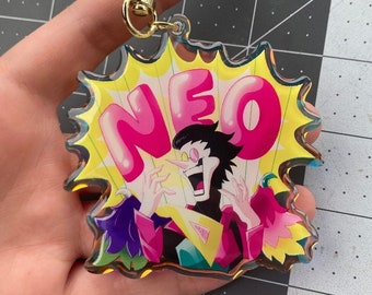 Spamton NEO Deltarune Holographic Keychain Acrylic and Epoxy Charm 2.5 ...