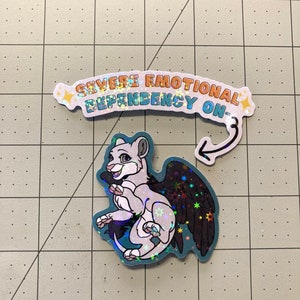 Severe Emotional Dependency on Holographic Star Vinyl Sticker - Etsy