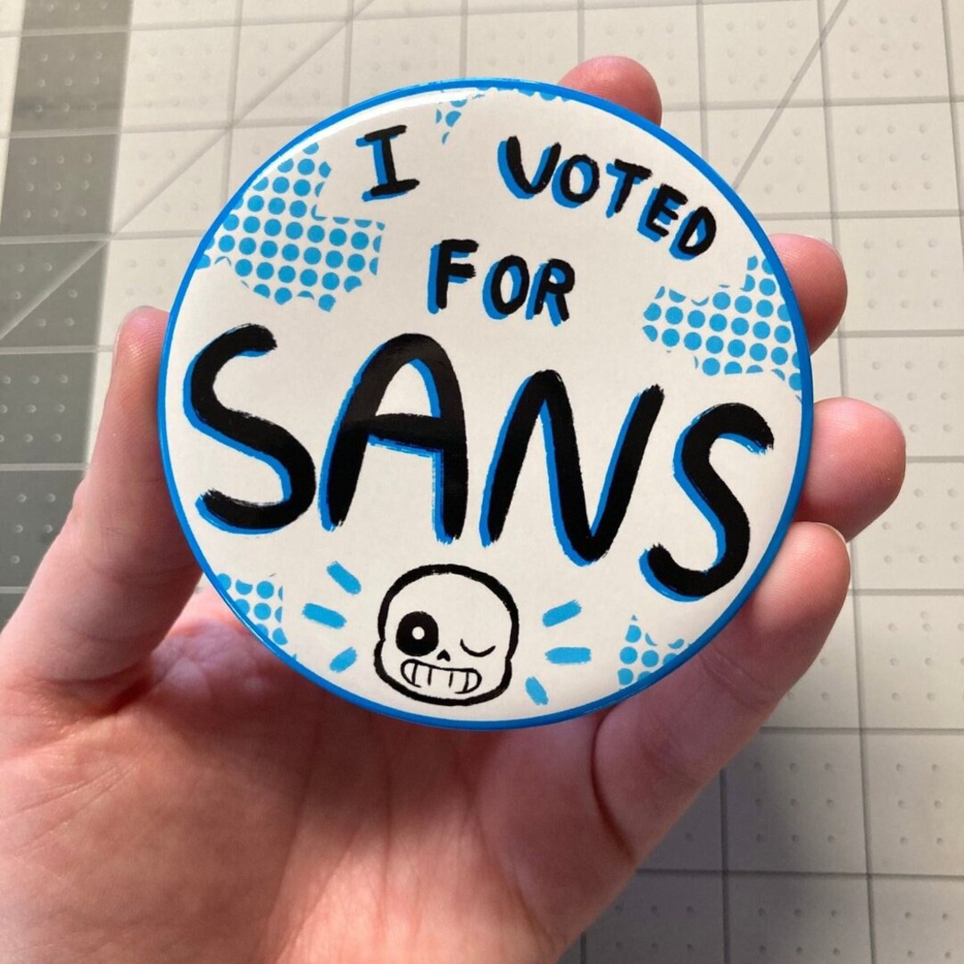 I Voted for Sans Tumblr Sexyman Battle Button Badge - Etsy