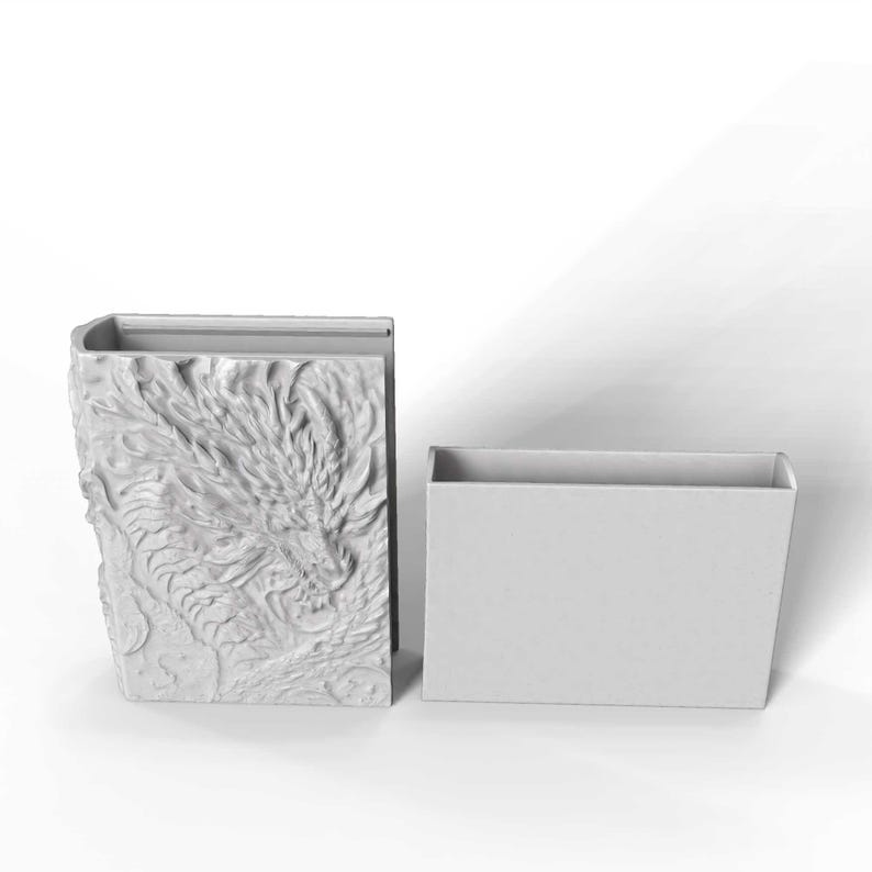 Dragon Book Nook Insert: Fantasy Shelf Decor STL File Digital Download ...