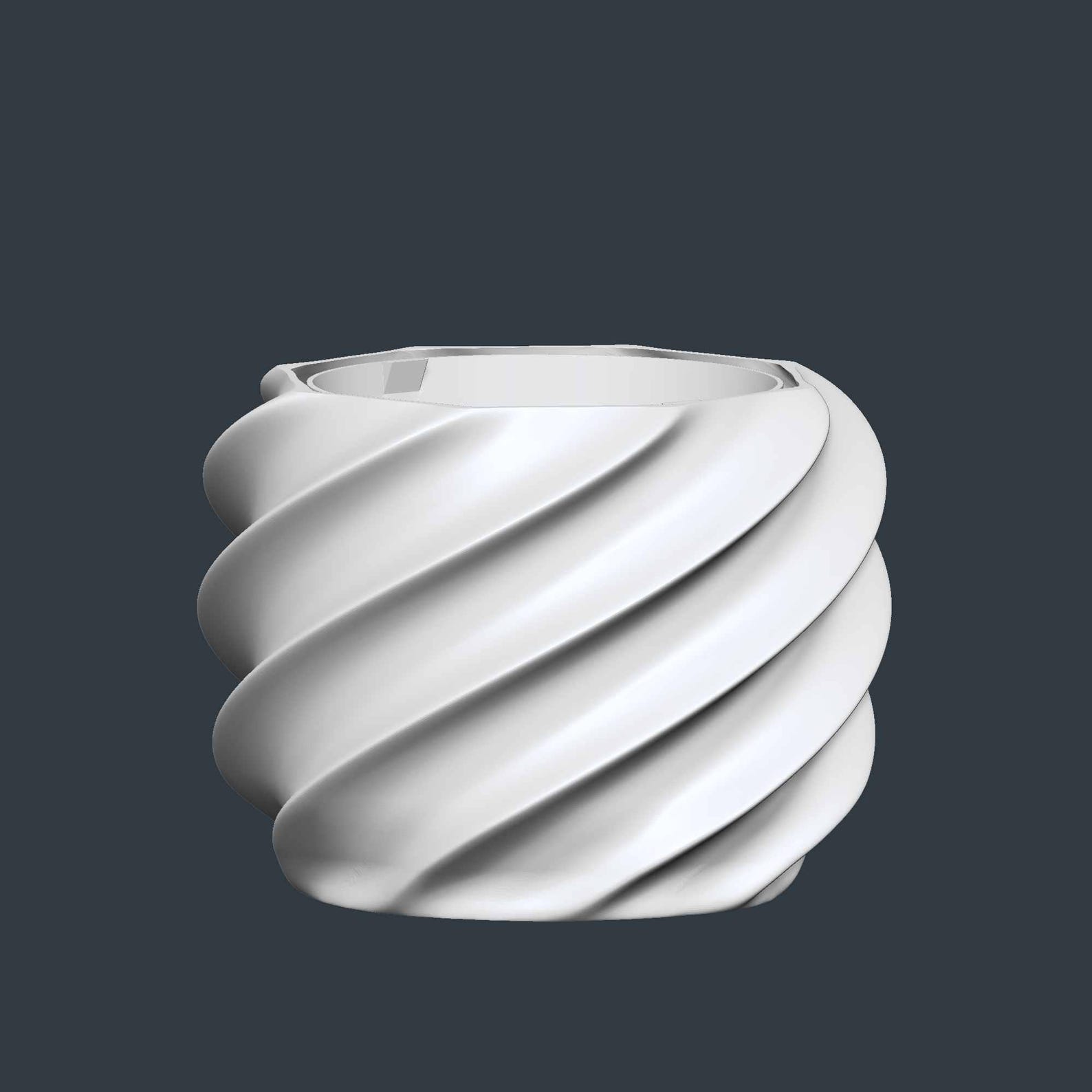 3D Print STL File Spiral Modern Plant Pot With Drainage - Etsy
