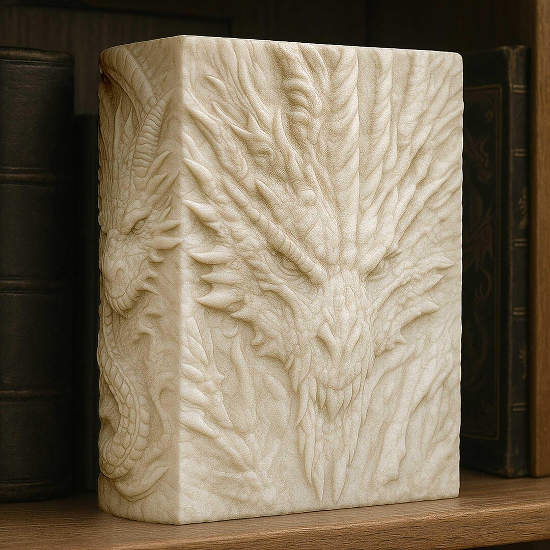 Dragon Book Nook STL File: Fantasy 3D Printing Model Digital Download ...
