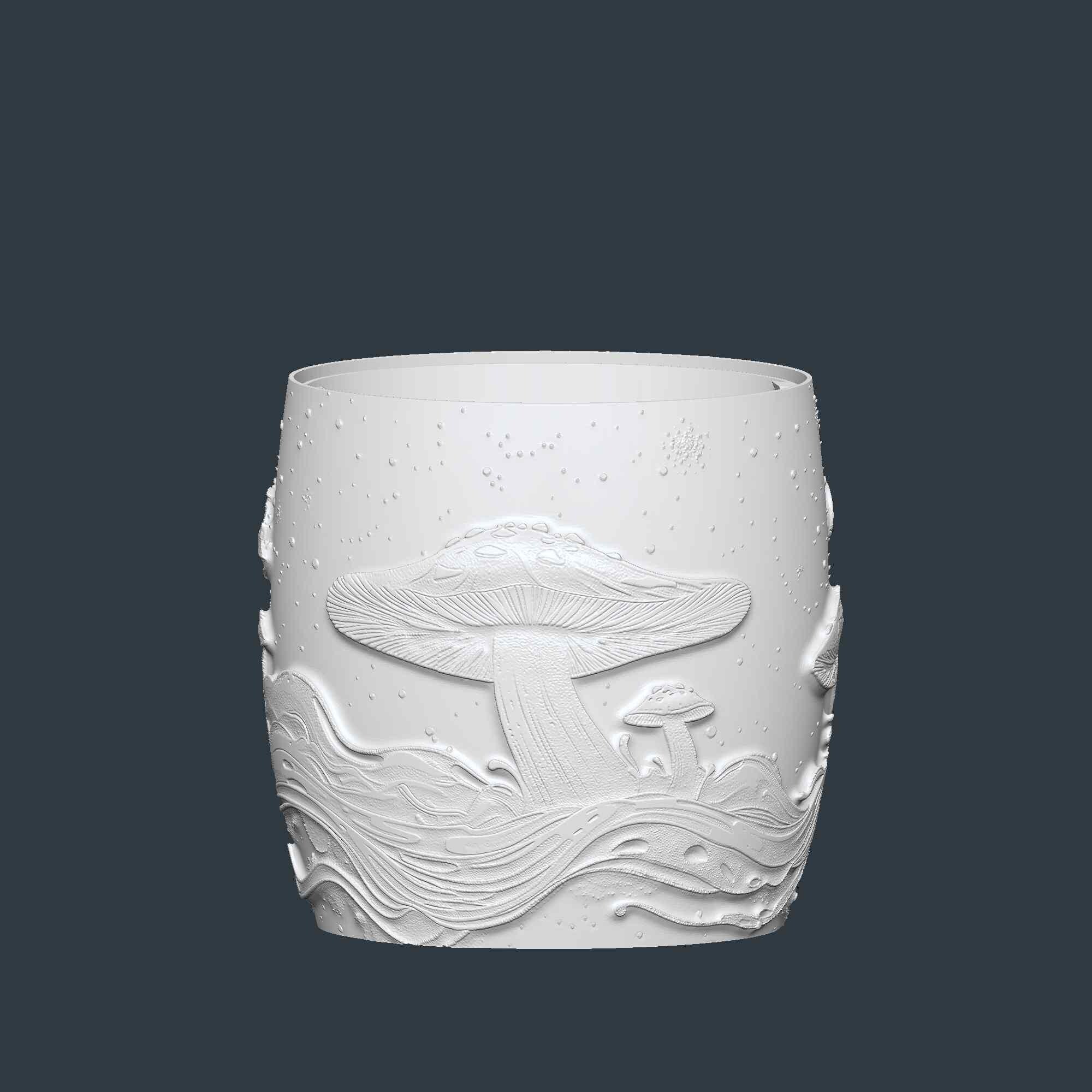 3D Print Psychedelic Mushroom Planter STL File: Trippy Decor Digital ...