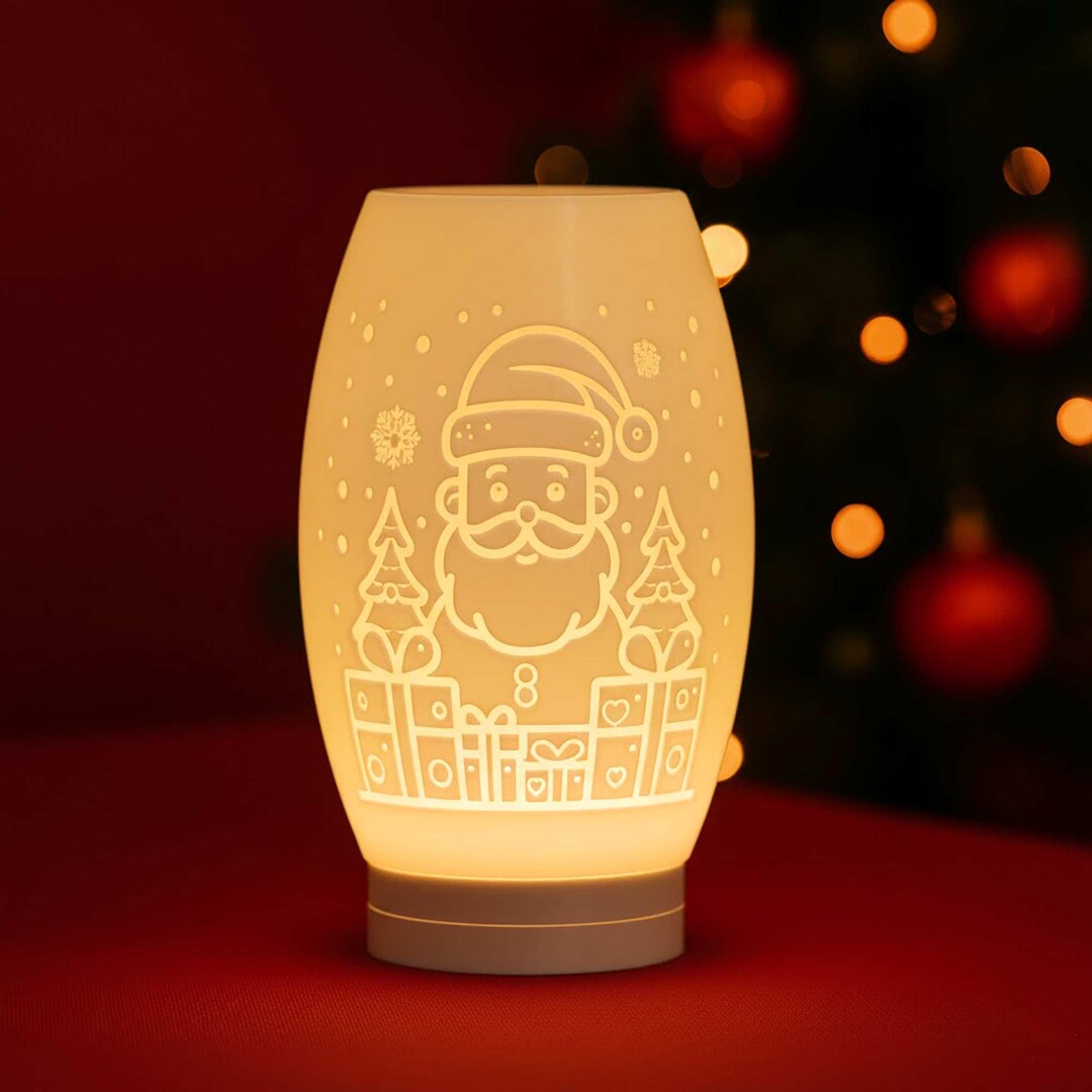 Christmas Santa Lamp Shade STL File – Digital 3d Printer File – No ...
