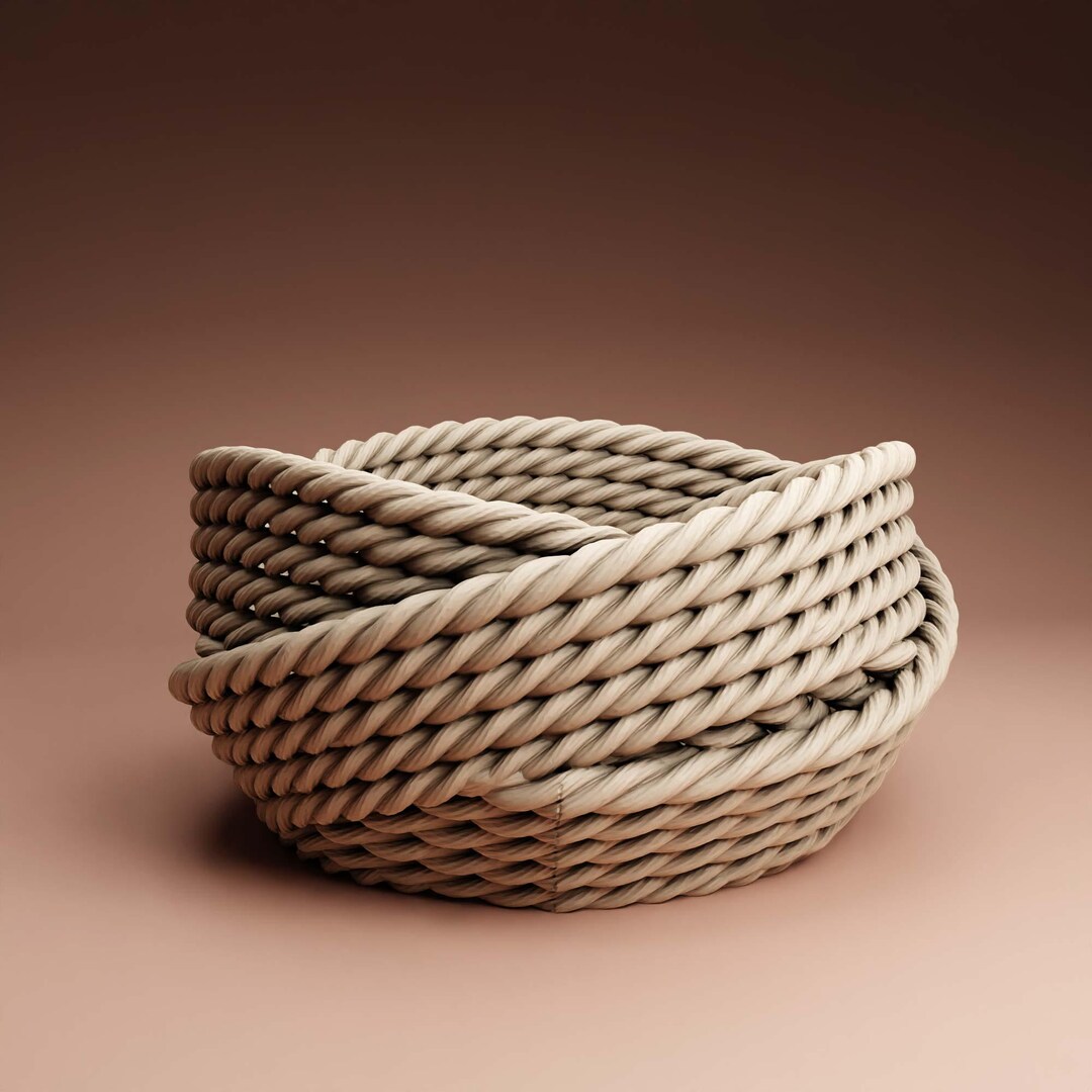 Rope Basket STL 3D Printer File: Instant Download, Organizer for ...
