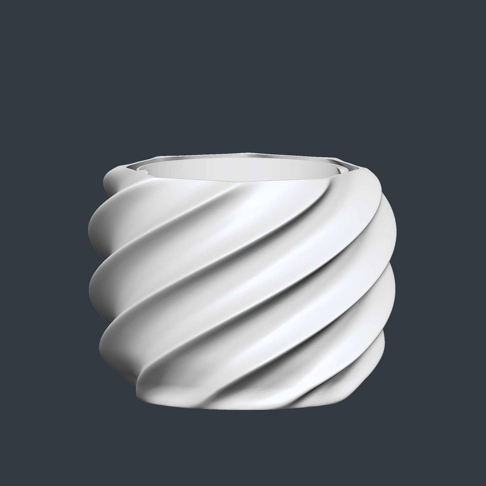 3D Print STL File Spiral Modern Plant Pot With Drainage - Etsy