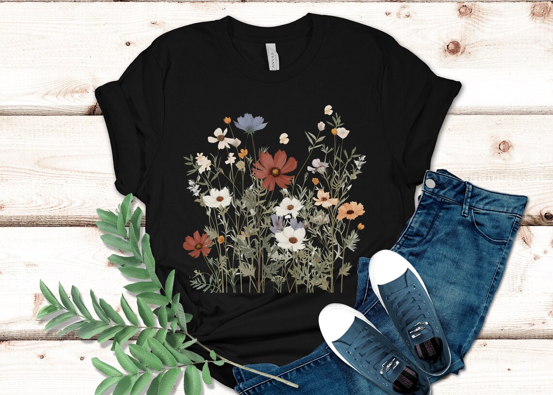 Wildflower Tshirt, Wildflower Shirt for Mom, Wild Flowers Shirt, Floral ...