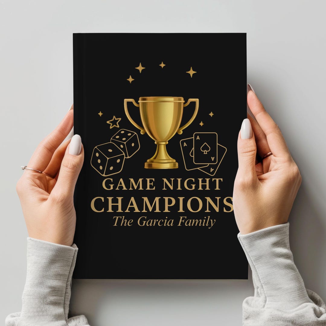 Personalized Game Night Scorebook, Custom Family Score Keeper Journal ...