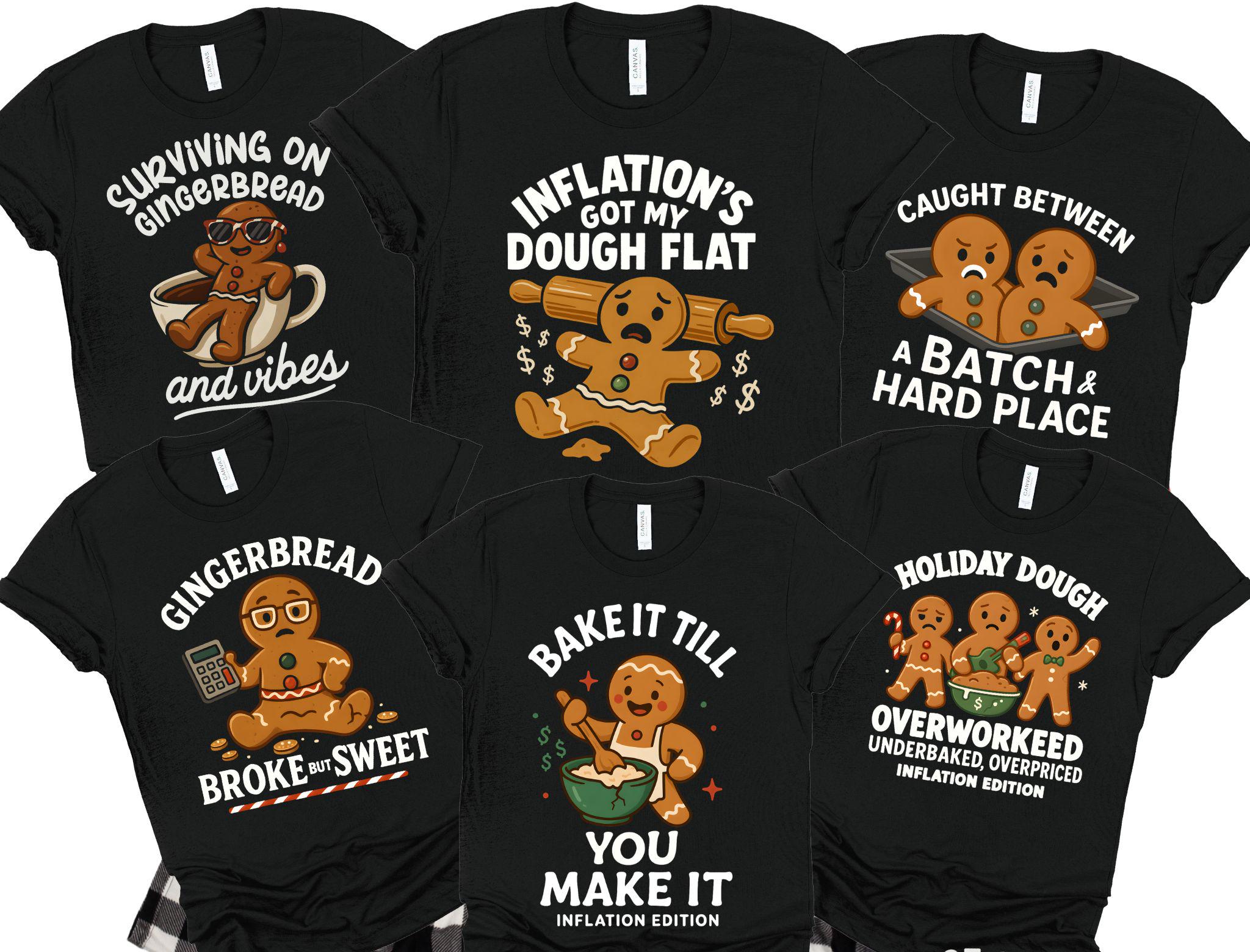 Inflation Themed Family Matching Christmas Tshirt, Christmas Crew Shirt ...