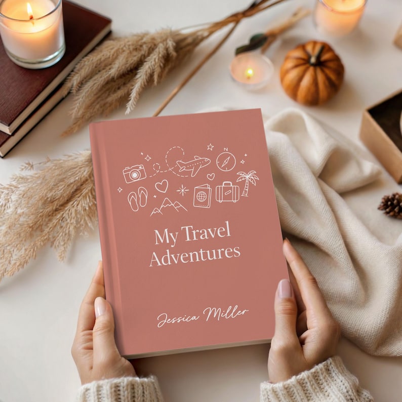 Personalized Travel Journal, My Travel Adventures Notebook, Custom Name ...