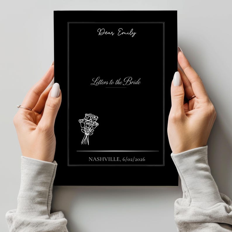 Custom Letters to the Bride Book, Wedding Notebook Engagement Gift ...