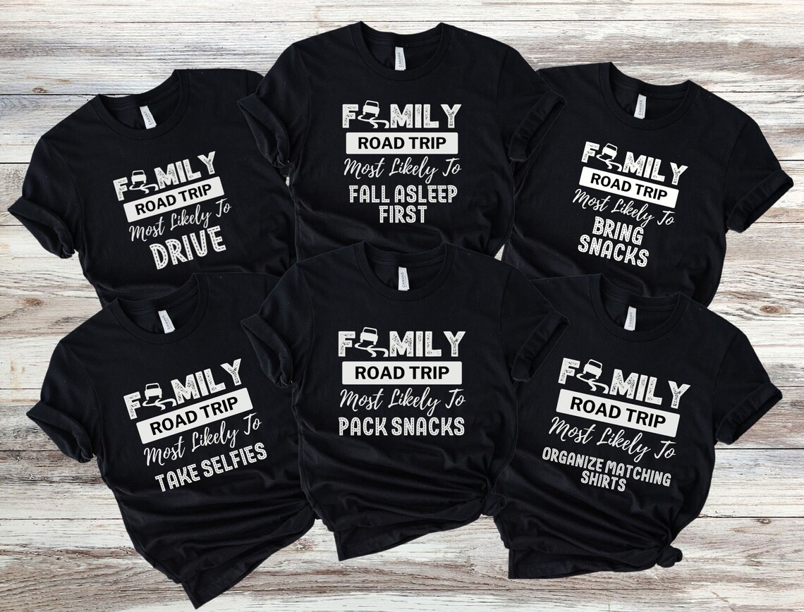 Most Likely to Matching Road Trip Shirts, Family Vacay Road Trip Shirts ...