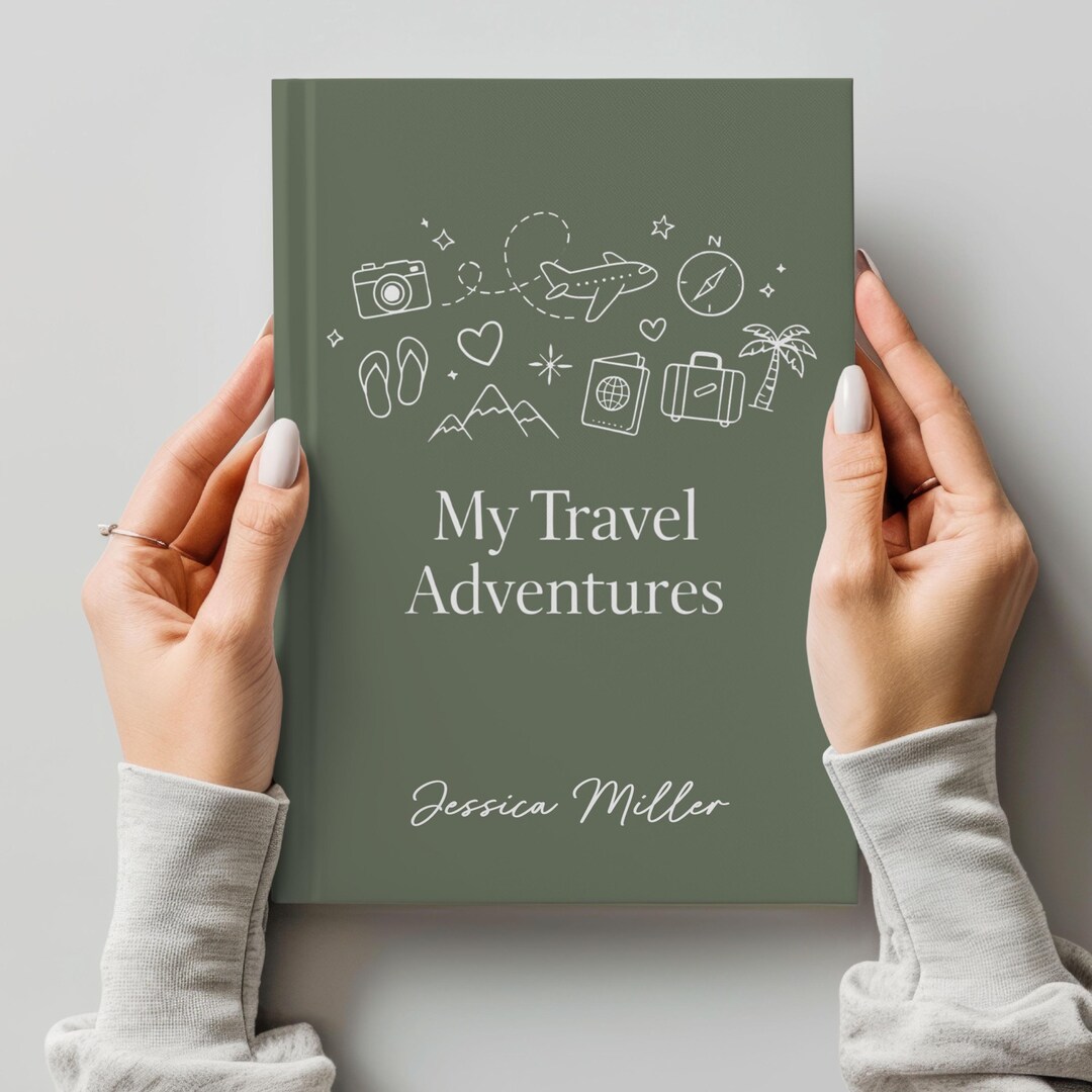 Personalized Travel Journal, My Travel Adventures Notebook, Custom Name ...