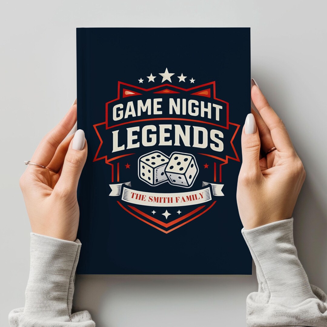 Personalized Family Game Night Score Book, Custom Game Night ...