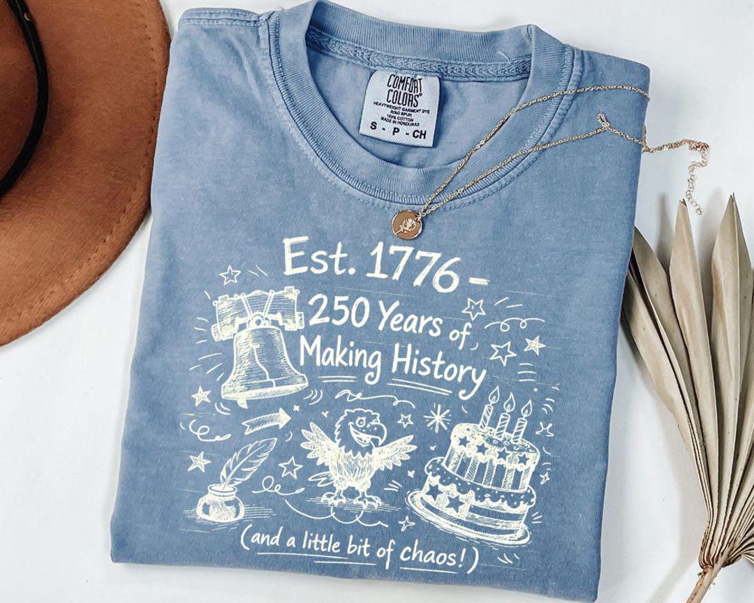 Hand Drawn 1776 Doodle Shirt, America 250th Anniversary, Aesthetic ...