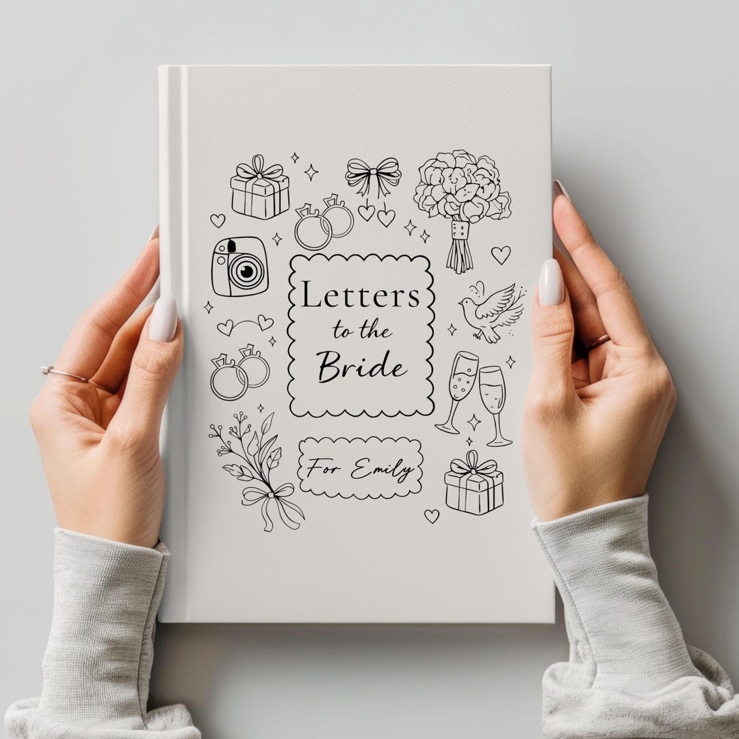 Custom Letters to the Bride Book, Wedding Notebook Engagement Gift ...