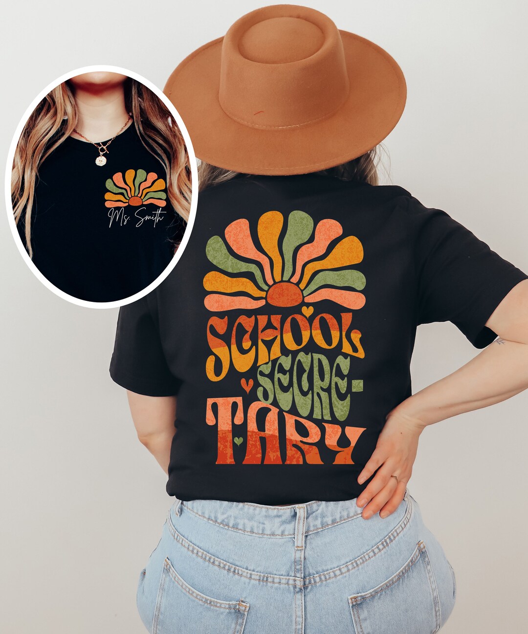 Comfort Colors® Personalized School Secretary Shirt, T-shirt Gift for ...