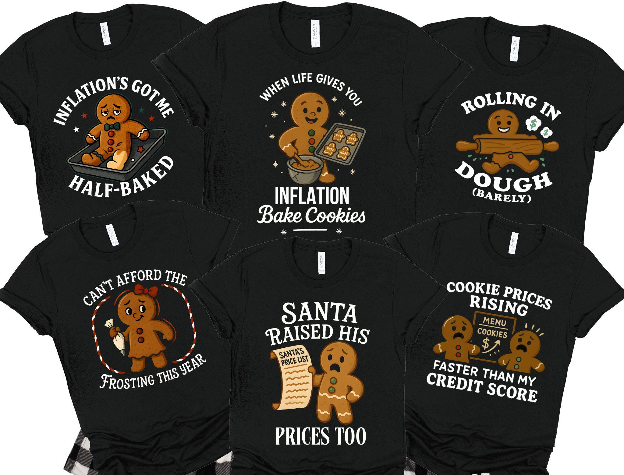 Inflation Themed Family Matching Christmas Tshirt, Christmas Crew Shirt ...
