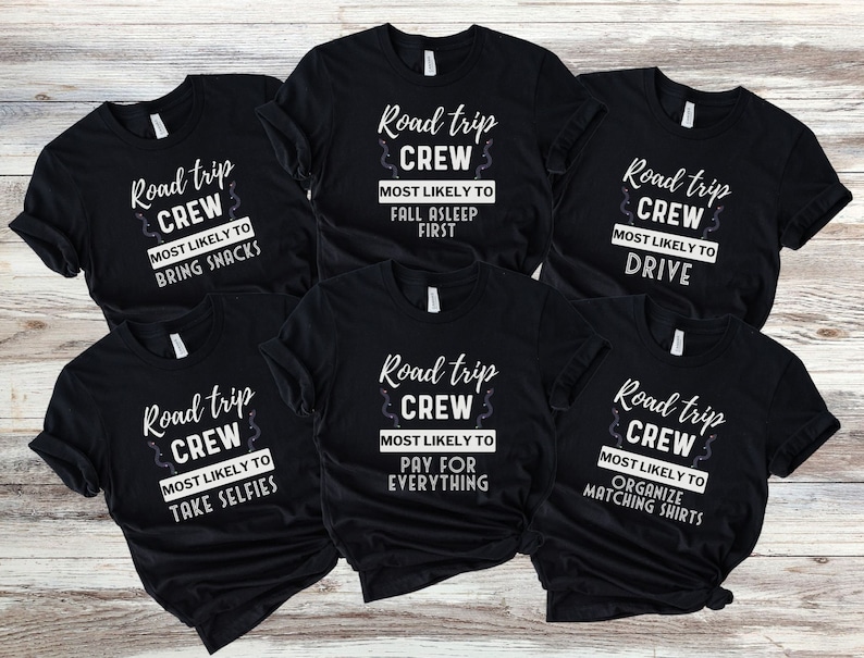 Most Likely to Matching Road Trip Shirts, Family Vacay Road Trip Shirts ...